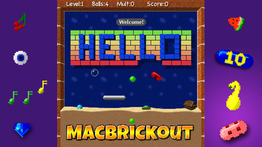Carson Whitsett's MacBrickout - a retro ball and paddle brick bashing game